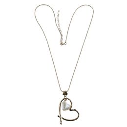 Lange Kette Collezione Alessandro "Marseille" Gr. one size, Metall, goldfarben (gold) Damen Halsketten mit schimmerndem Herz