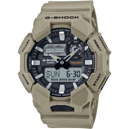 Chronograph Casio G-SHOCK Armbanduhren beige Herren Quarzuhr, Armbanduhr, Herrenuhr, digital,Resinband,20 bar Wasserdichte