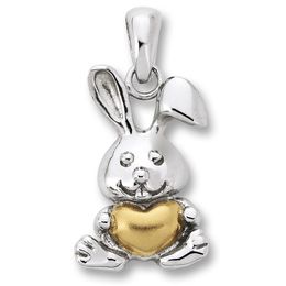 Ketten-Anhänger ONE ELEMENT "Hase Anhänger aus 925 Silber" Schmuckanhänger Gr. Hase, Silber 925 (Sterlingsilber), silberfarben (silber) Mädchen Damen Silber Schmuck Hase