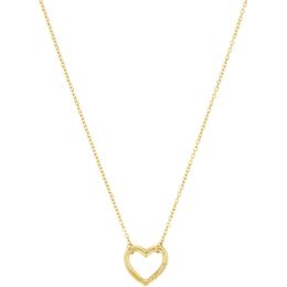 Charm-Kette Amor "Herz, 2038568" Halsketten Gr. Silber 925 (Sterlingsilber), L: 42cm B: 1,2mm, goldfarben (gelbgoldfarben) Damen