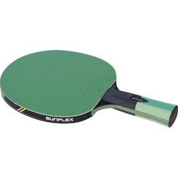 Tischtennisschläger Sunflex "Color Comp G 50, Profi Spieler Racket Bat" grün (grün/schwarz)