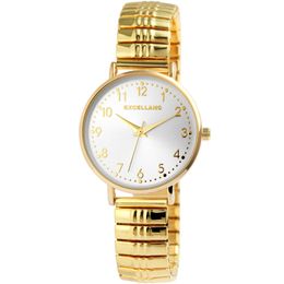 Quarzuhr Lady Armbanduhren goldfarben Damen Quarzuhr