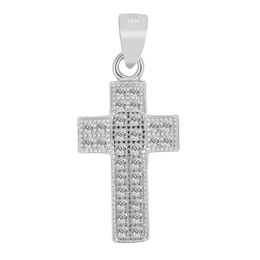 Adelia´s Ketten-Anhänger ADELIA´S "Damen Anhänger Kreuz aus 925 Silber mit Zirkonia" Schmuckanhänger silberfarben (silber) Damen