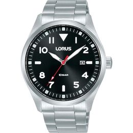 Quarzuhr Lorus "RH923QX9" Armbanduhren silberfarben Herren Armbanduhr, Herrenuhr, Edelstahlarmband, bis 10 bar wasserdicht