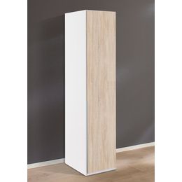 Kleiderschrank wimex "New York", weiß (weiß, front struktureichefarben hell), B:45cm H:208cm T:58cm, Schränke, in vielen Breiten, 208 oder 236cm hoch