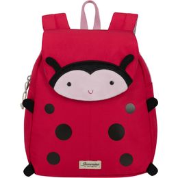 Kinderrucksack Samsonite "Happy Sammies ECO, S, Ladybug Lally" Gr. B/H/T: 24cm x 28,5cm x 12,5cm, rot (ladybug lally), Kinder, Polyester, Rucksäcke, Kindergartenrucksack Kinderfreizeitrucksack Kinder-Backpack