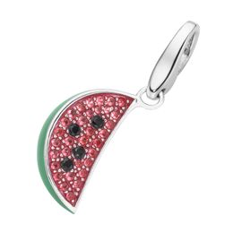 Charm-Einhänger Giorgio Martello MILANO "Melone, Silber 925" Charms bunt Damen