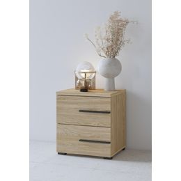 Nachtkommode Inosign "Violla" Sideboards Gr. B/H/T: 45 cm x 49 cm x 40 cm, Griffe rechts, 2 St., braun (eichefarben) aus FSC-zertifiziertem Holzwerkstoff