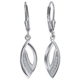 Paar Ohrhänger Firetti "Schmuck Geschenk Silber 925 Ohrschmuck Patentbrisur Tropfen" Ohrringe Gr. Silber 925 (Sterlingsilber), silberfarben (silberfarben, kristallweiß, kristallweiß) Damen mit Zirkonia (synth.)