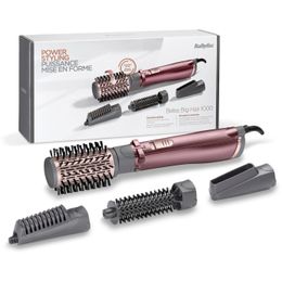 Warmluftbürste BaByliss "AS960E Beliss Big Hair" Multihaarstyler bunt (grau, rosa, lila) rotierender Heißluftstyler mit 4 Aufsätzen inkl.Tasche