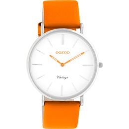 Quarzuhr Oozoo "C20278" Armbanduhren orange Damen Armbanduhr, Damenuhr