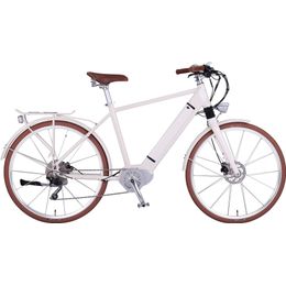 E-Bike EGO MOVEMENT "Classic 25 Cäsar Herren 54 cm Weiß 28"" E-Bikes Gr. 54 cm, 28 Zoll (71,12 cm), weiß Pedelec, Elektrofahrrad für Damen u. Herren