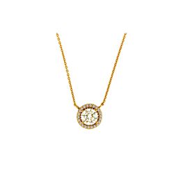 Collier Smart Jewel "mit funkelnden Zirkonia Steinen, Silber 925" Halsketten Gr. 45cm, Silber 925 (Sterlingsilber), goldfarben (gold) Damen