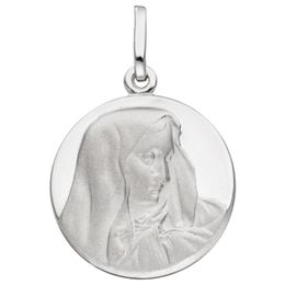 Ketten-Anhänger Jobo "Anhänger Madonna rund" Schmuckanhänger Gr. Silber 925 (Sterlingsilber), silberfarben (silber 925) Damen 925 Silber