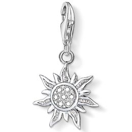 Charm-Einhänger Thomas Sabo "Sonne, 1040-051-14" Charms bunt (silberfarben-weiß + weiß) Damen mit Zirkonia (synth.)