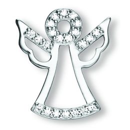 Ketten-Anhänger ONE ELEMENT "Zirkonia Engel Anhänger aus 925 Silber" Schmuckanhänger Gr. Silber 925 (Sterlingsilber), silberfarben (silber) Mädchen Damen Silber Schmuck Engel