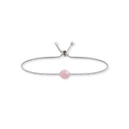 Silberarmband Engelsrufer "ERB-LILGEM-RQ" Armbänder Gr. Silber 925 (Sterlingsilber), bunt (silberfarben-pink + pink) Damen mit Rosenquarz