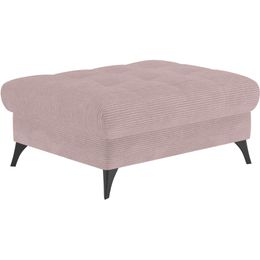 Hockerbank Home Affaire "Blackburn II" Hocker Gr. B/H/T: 102cm x 46cm x 82cm, Cord, rosa (stripes 8626 flamingo) Passend zu der Garnitur, mit Kaltschaum, bis 140 kg belastbar