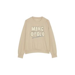 Marc O'Polo Sweatshirt MARC O'POLO "mit Frottee-Logo" Gr. 176, beige Mädchen Sweatshirts