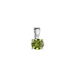 Ketten-Anhänger Vivance "925-Sterling Silber rhodiniert Peridot" Schmuckanhänger Gr. ONE-SIZE, Silber 925 (Sterlingsilber), 0,4 g, weiß (weiß + grün) Damen