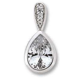 Ketten-Anhänger ONE ELEMENT "Zirkonia Anhänger aus 925 Silber" Schmuckanhänger Gr. mit Zirkonia, Silber 925 (Sterlingsilber), silberfarben (silber) Damen Silber Schmuck