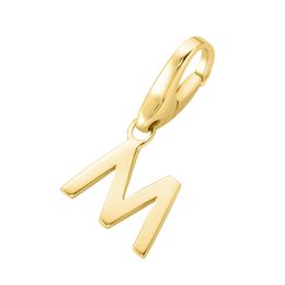 Charm Buchstabe Giorgio Martello MILANO "Buchstabe M, Silber 925" Charms goldfarben (gold) Damen