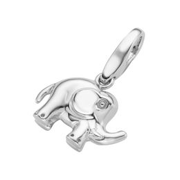 Charm-Einhänger Giorgio Martello MILANO "Elefant mit Clipöse, Silber 925" Charms silberfarben (silber) Damen