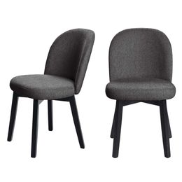4-Fußstuhl Home Affaire "Aretha Esszimmerstuhl, Wohnstuhl, Polsterstuhl, Essstuhl", schwarz (jet schwarz, schwarz), B:61,5cm H:84cm T:67cm, Massivholz, Stühle, schwarz lackiertes Gestell aus massivem Buchenholz, gepolstertert