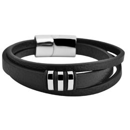 Adelia´s Edelstahlarmband ADELIA´S "Herren Armband aus Edelstahl 21 cm" Armbänder Gr. 21, Edelstahl, schwarz Herren