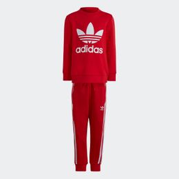 Trainingsanzug adidas originals "ADICOLOR SET" Gr. 104, rot (better scarlet) Kinder Sportanzüge