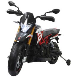 Elektro-Kindermotorrad Jamara "Ride-on Aprilia Dorsodoru 900", schwarz (schwarz, rot), Elektro-Kinderfahrzeuge, KinderB:48cm H:71cm T:108cm, B:48cm H:71cm T:108cm