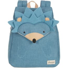 Kinderrucksack Sammies By Samsonite "Happy Sammies, Hedgehog Harris, S+" Gr. B/H/T: 28cm x 34cm x 15cm, blau (hedgehog harris) Kinder Rucksäcke Kindergartenrucksack Kinderfreizeitrucksack Kinder-Backpack