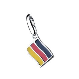 Charm-Einhänger Giorgio Martello MILANO "Flagge Deutschland, Silber 925" Charms bunt Damen