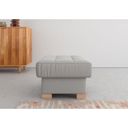 Sit & More Hocker SIT & MORE "Quincy" Gr. B/H/T: 60cm x 41cm x 60cm, Luxus-Microfaser, silberfarben (silber) Sitzhocker Hocker