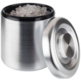 Eiseimer APS Eiskübel silberfarben Eiswürfelbehälter Aluminium, Ø 18,5 cm, für ca. 150 Eisswürfel