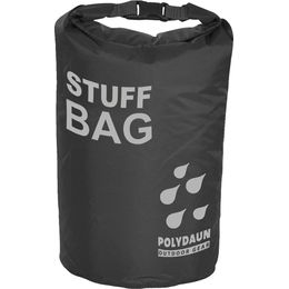 Drybag Polydaun "Polydaun stuffbag roll top" Taschen Gr. B/H: 45cm x 60cm, grau (grau/schwarz)