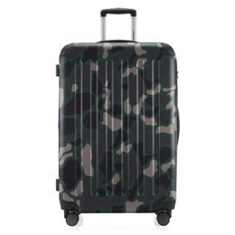 Hartschalen-Trolley Hauptstadtkoffer "Spree, 75 cm" Gr. B/H/T: 50cm x 75cm x 30cm 101 l, grün (camouflage) Koffer Hartschalen-Koffer Reisegepäck TSA Schloss Volumenerweiterung