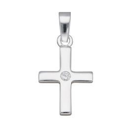 Adelia´s Ketten-Anhänger ADELIA´S "925 Silber Kreuz Anhänger" Schmuckanhänger Gr. mit Zirkonia, Silber 925 (Sterlingsilber), silberfarben (silber) Damen mit Zirkonia Silberschmuck für & Herren