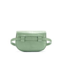 Bauchtasche Lascana Gr. B/H/T: 17cm x 12cm x 3cm, grün Damen Taschen in Kroko-Optik, CrossBody,Gürteltasche,Brusttasche, Hüfttasche VEGAN