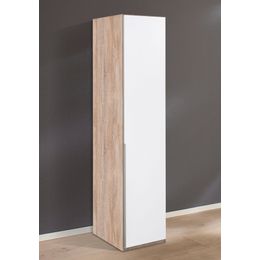 Kleiderschrank wimex "New York", weiß (struktureichefarben hell, front weiß), B:45cm H:208cm T:58cm, Schränke, in vielen Breiten, 208 oder 236cm hoch