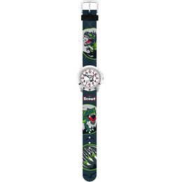 Quarzuhr Scout "Star Kids, 280393010, Dinosaurieruhr" Armbanduhren bunt Kinder Dinosauriermotiv, ideal auch als Geschenk