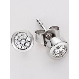 Paar Ohrstecker Lady Ohrringe Gr. Zirkonia ct, Silber 925 (Sterlingsilber), silberfarben (silber 925) Damen