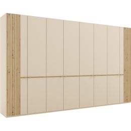 Drehtürenschrank Gallery M BRANDED BY MUSTERRING "Isabelle" Schränke Gr. B/H/T: 393,1cm x 236cm x 58cm, Lamellen in Bianco Eiche-Nachbildung, 8 St., beige (champagner-dekor) inkl. Türdämpfung