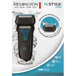 Elektrorasierer Remington "F6000 Style Wasserdichtes Rasiersystem", schwarz (schwarz, blau), ElektrorasiererB:6cm H:15cm T:3cm, Kunststoff, Metall, Elektrorasierer, Nass & Trockenrasur, 100 % wasserdicht, mit 3-Tage-Bart Styler, B:6cm H:15cm T:3cm