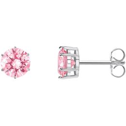 Paar Ohrstecker Thomas Sabo "Schmuck Silber 925 Ohrringe Solitär, H2301" Gr. Silber 925 (Sterlingsilber), bunt (silberfarben, pink, pink) Damen mit Zirkonia (synth.)