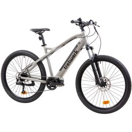 E-Bike Tretwerk "Commander" E-Bikes Gr. 50cm, 27,5 Zoll (69,85cm), grau Pedelec, Elektrofahrrad für Damen u. Herren, MTB