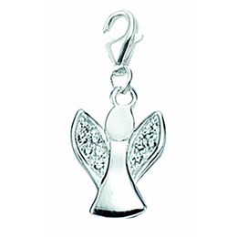 Adelia´s Charm-Einhänger ADELIA´S "925 Silber Charms Anhänger Engel" silberfarben (silber) Damen mit Zirkonia Silberschmuck für