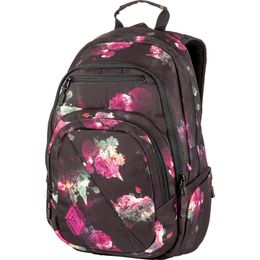 Schulrucksack Nitro "Stash 29" Gr. B/H/T: 32cm x 49cm x 22cm, schwarz (schwarz rose), Kinder, Polyester, Rucksäcke, Alltagsrucksack, Rucksack für Freizeit, Schule, Arbeit und Reise