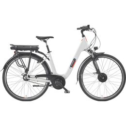 E-Bike Telefunken "Multitalent RC845" E-Bikes Gr. 47, 28 Zoll (71,12cm), weiß Pedelec, Elektrofahrrad für Herren u. Damen, tiefer Einstieg