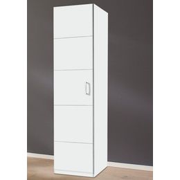 Kleiderschrank Priess "Bilbao", weiß, B:48cm H:193cm T:54cm, Holzwerkstoff, Schränke, Drehtürenschrank Kleiderschrank, Türanschlag links oder rechts